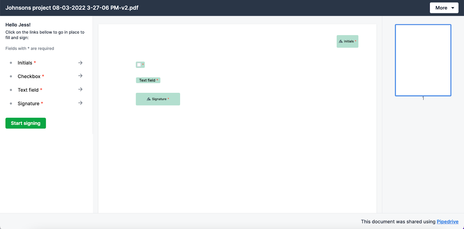 Smart Docs: eSignatures - Knowledge Base | Pipedrive